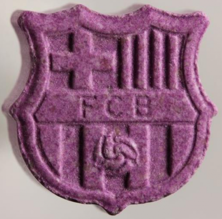 Achtung, hochdosierte XTC-Pille "FC Barcelona" mit 135,5 mg MDMA ...